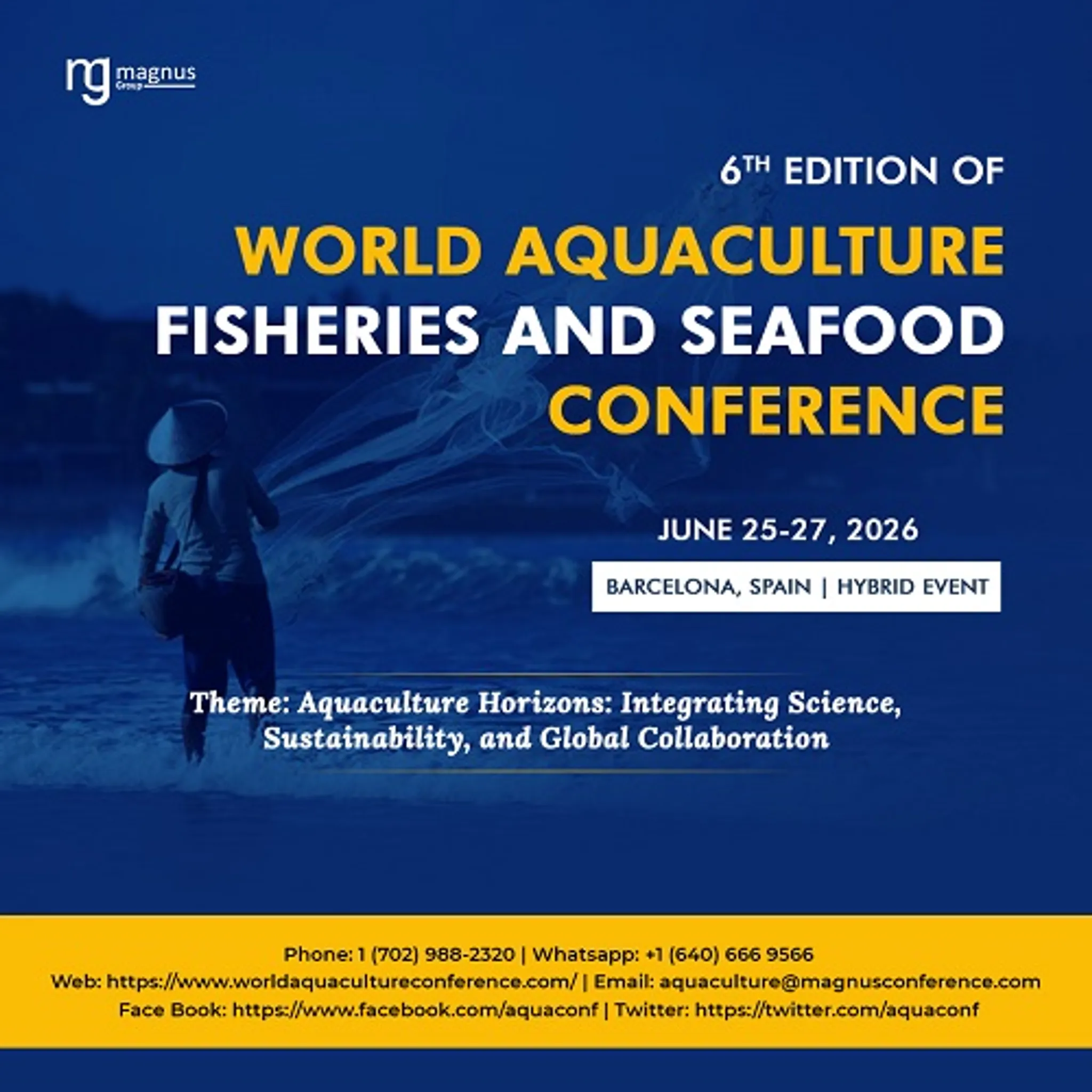 6th Edition of World Aquaculture, Fisheries and Seafood Conference 2026