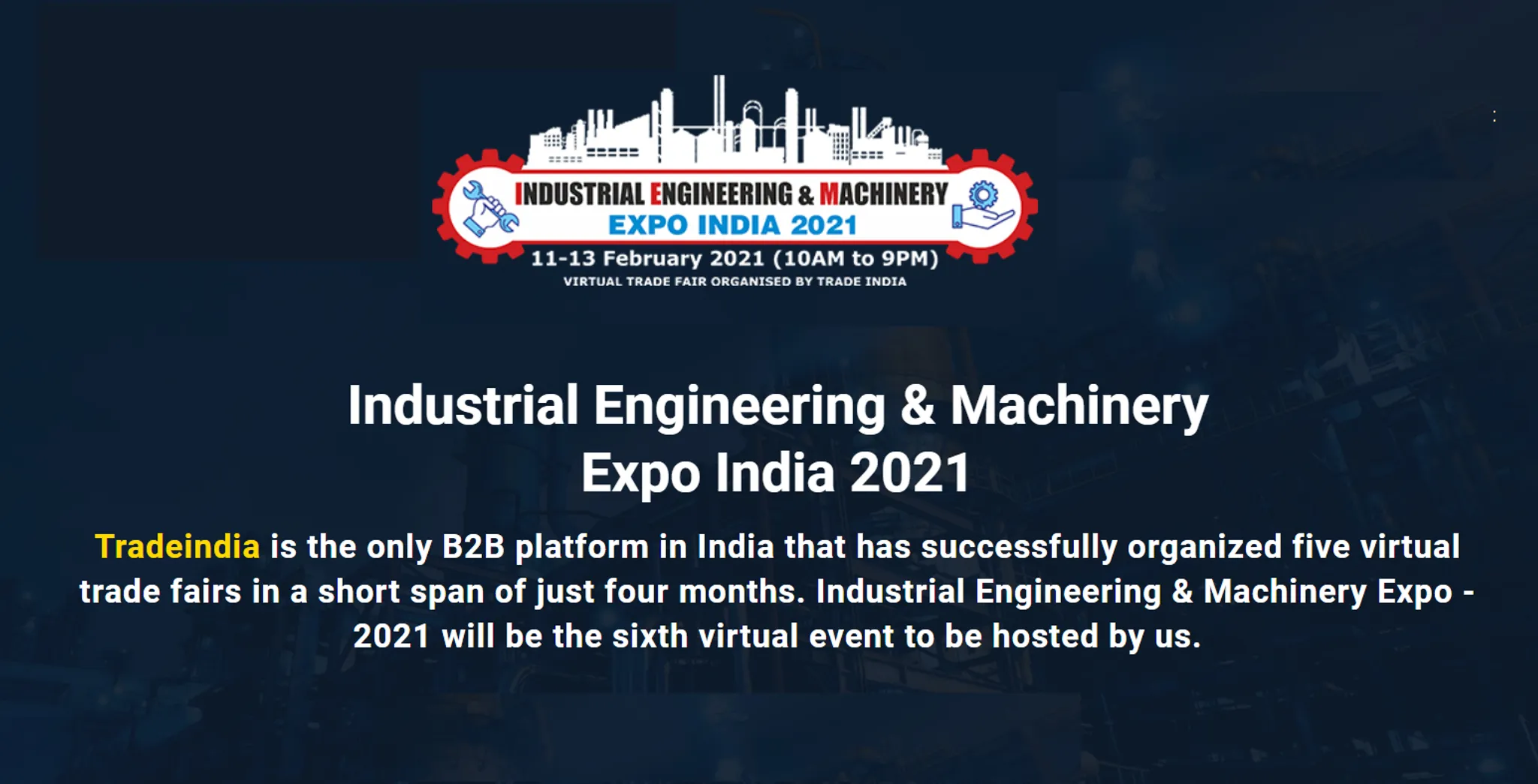 Industrial Engineering & Machinery Expo India 2022